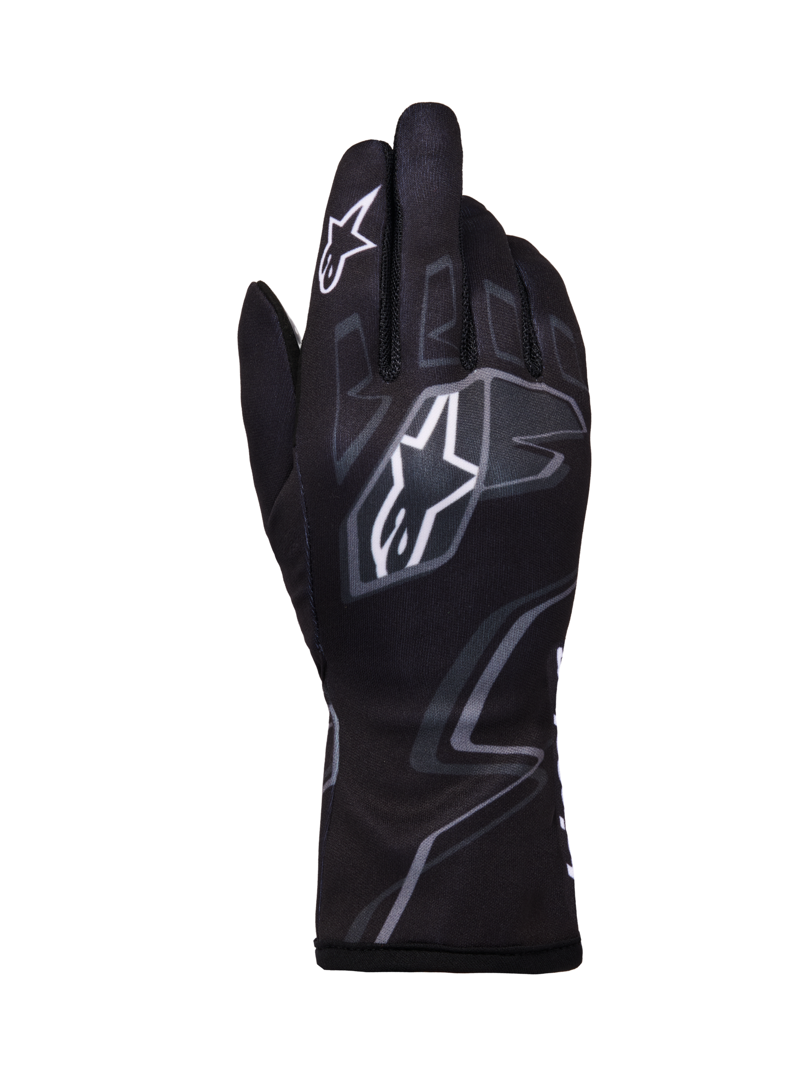 Alpinestars 1 K Race V2 Graphic Kart Glove Adult Black Tar Gray ...